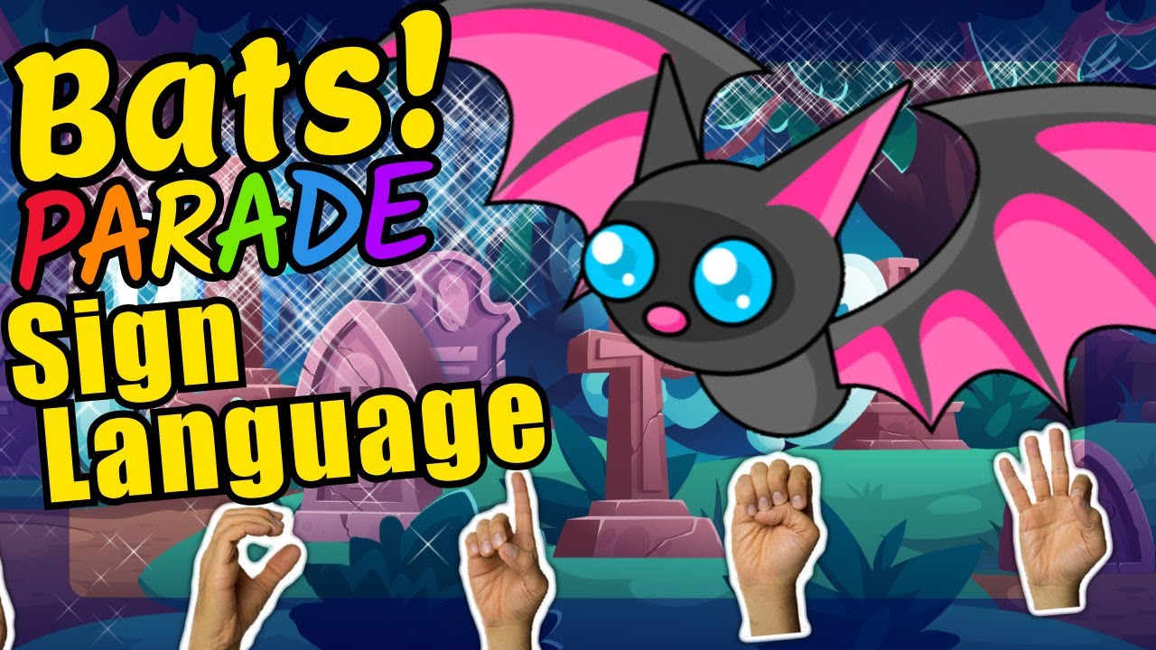 Halloween Spooky Bats Teaching American Sign Language ASL Educational ...
