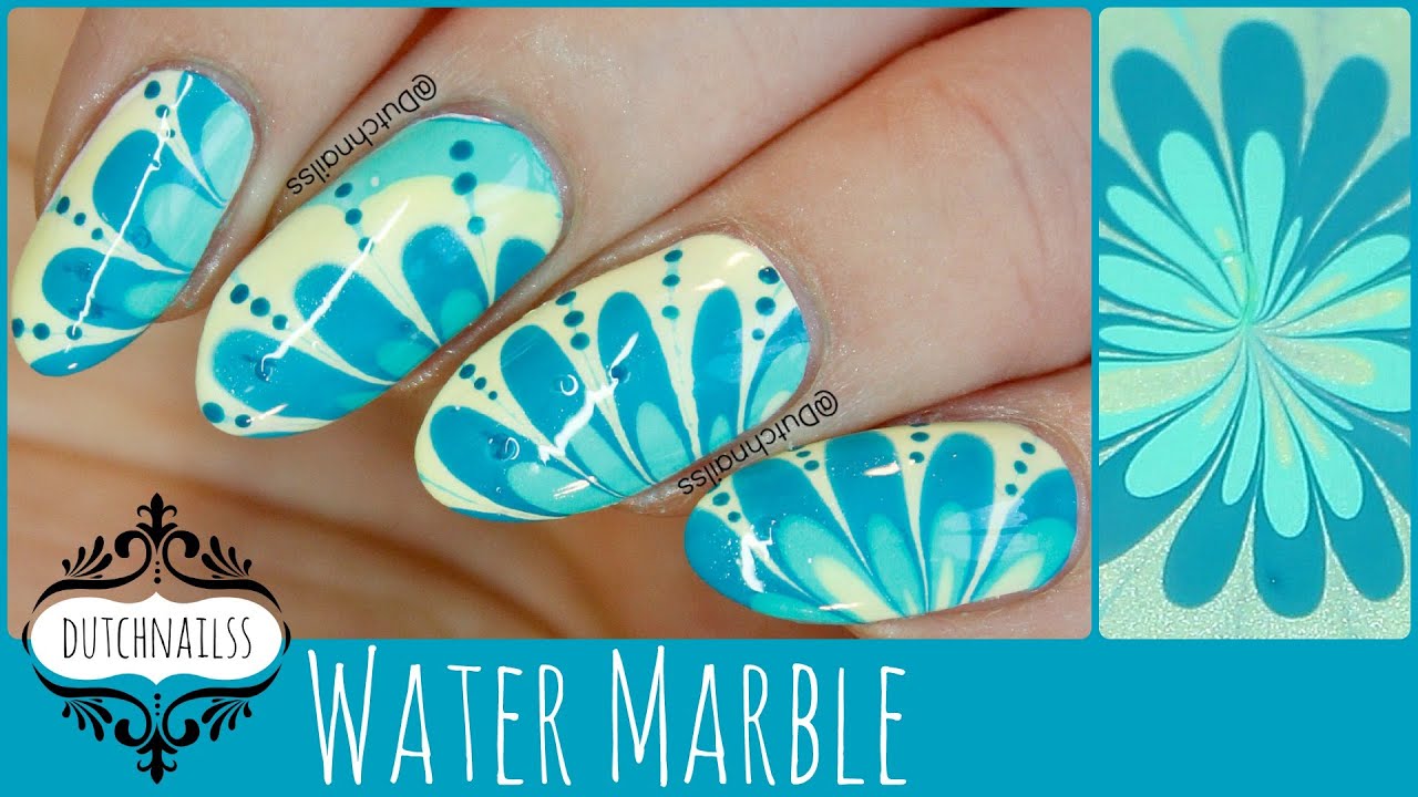 #101 ~Water Marble March~ Flower pattern ~ - YouTube
