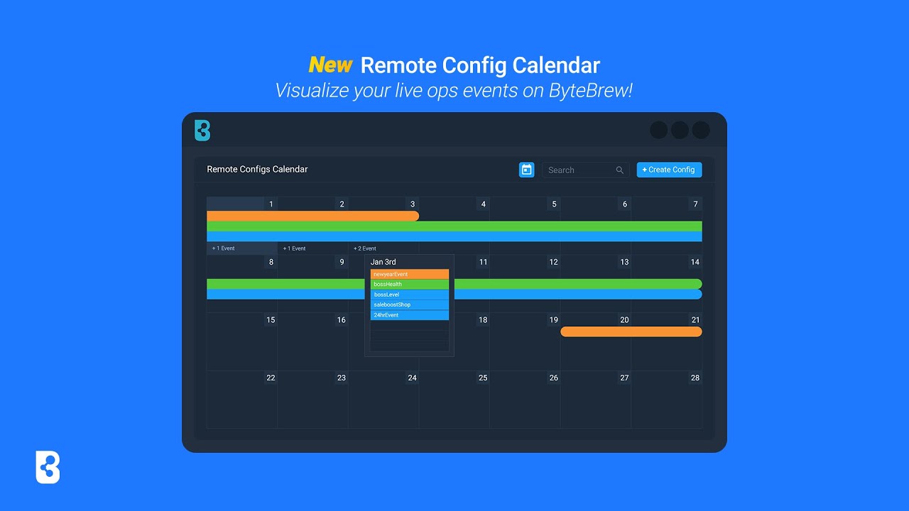 New! Visualize Live Ops Schedules with our Remote Config Calendar on ByteBrew! | ByteBrew - YouTube