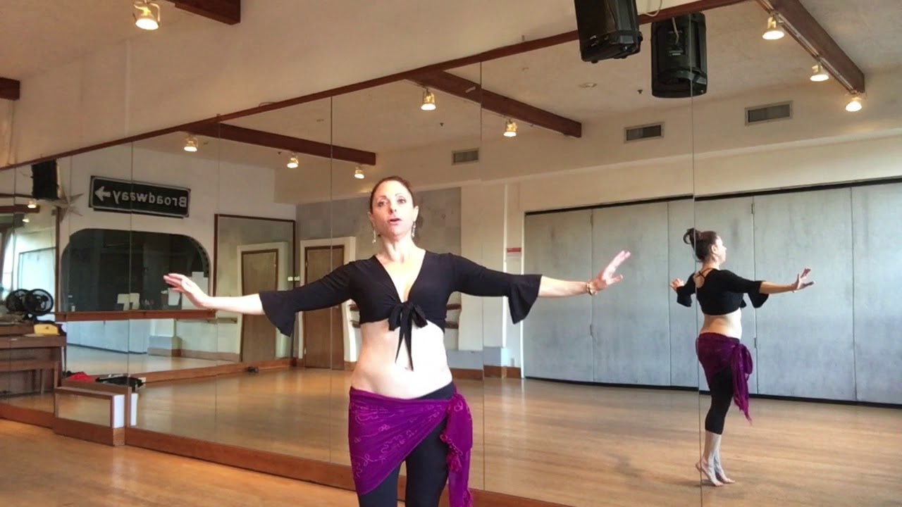 Belly Dance Tutorial- One-sided hip drop in a circle (FUN!) - YouTube