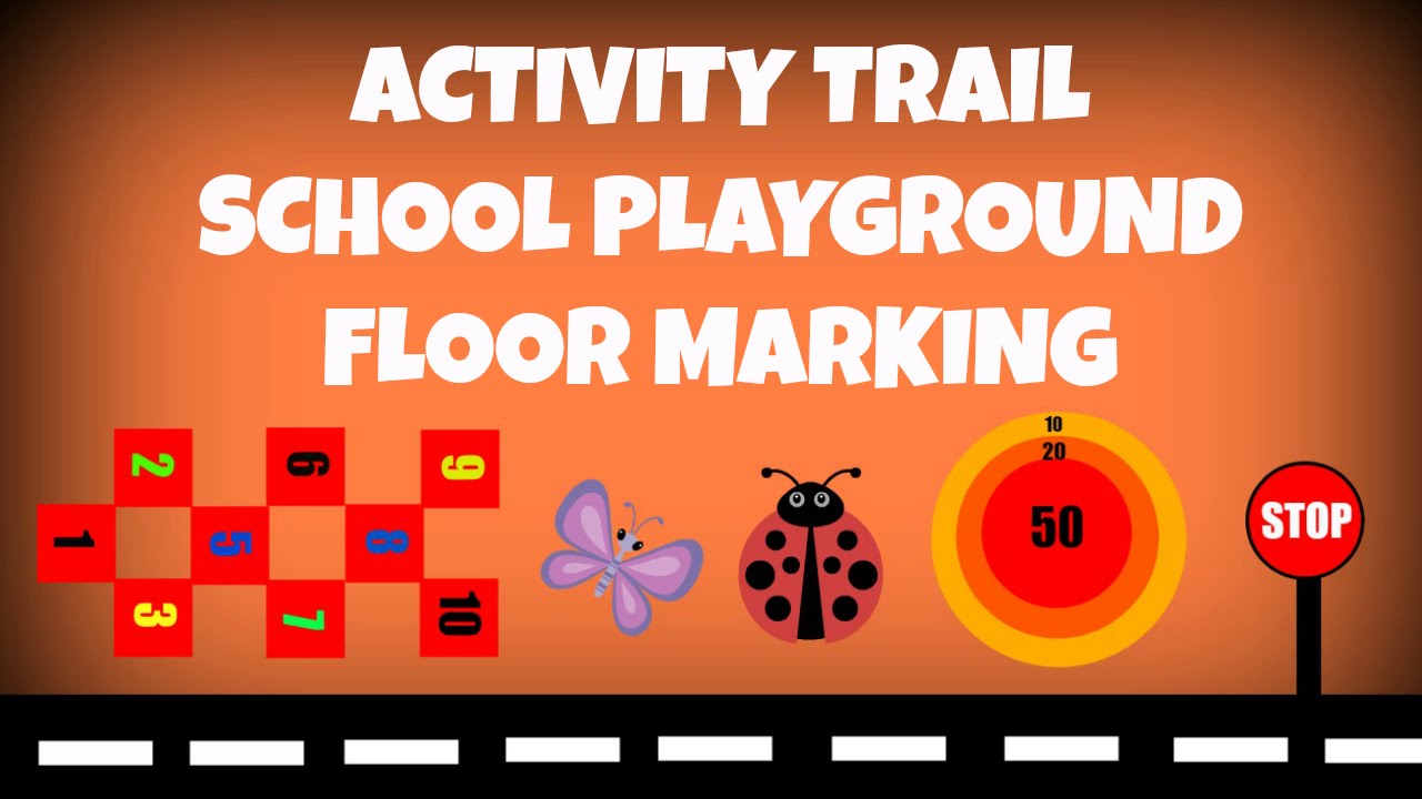 Activity Trail School Playground Floor Markings - YouTube