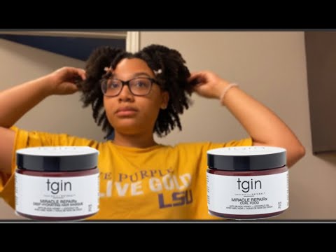 TGIN Curl Food & Miraclex Repair Reconstructor 4C Hair Demo and Review ...