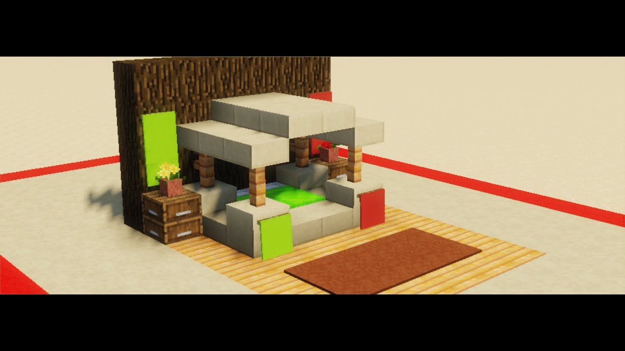 Minecraft - Tutorial How to build a Modern Bed - YouTube