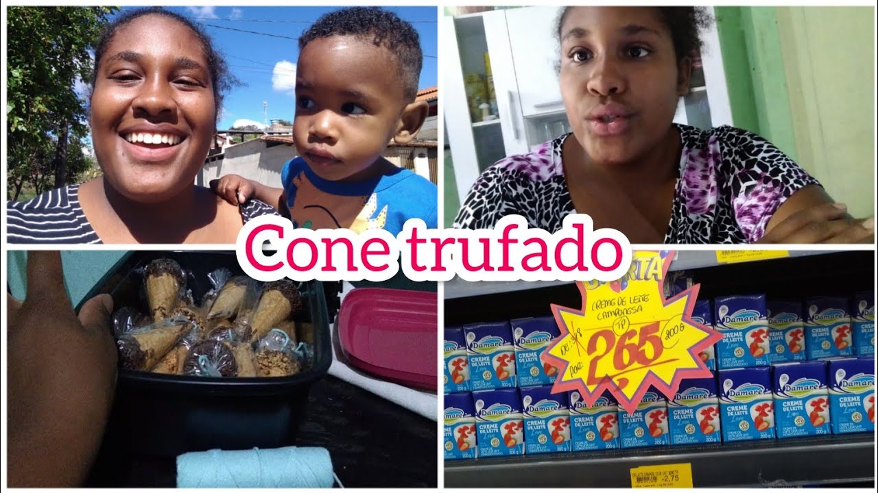 mercado com o bebê | cone trufado - YouTube