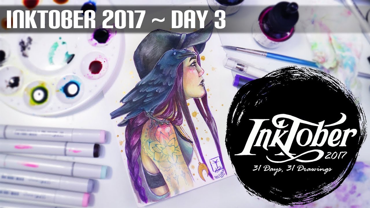 INKTOBER Challenge - Day Three - YouTube