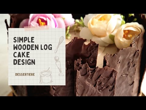 Wooden Log Cake Design | Hazelnut Praline Feuilletine filling ...