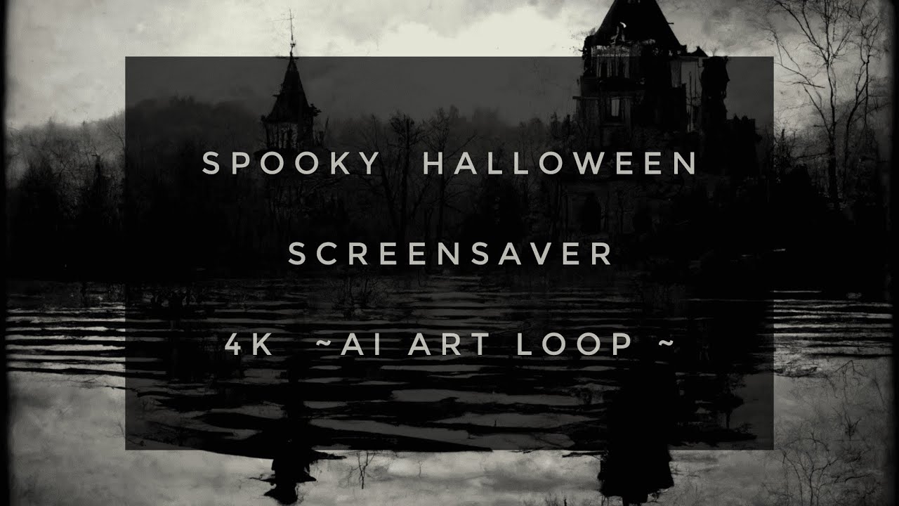 Halloween Party ScreenSaver | Haunted Lake House | Scenes For Projector ...