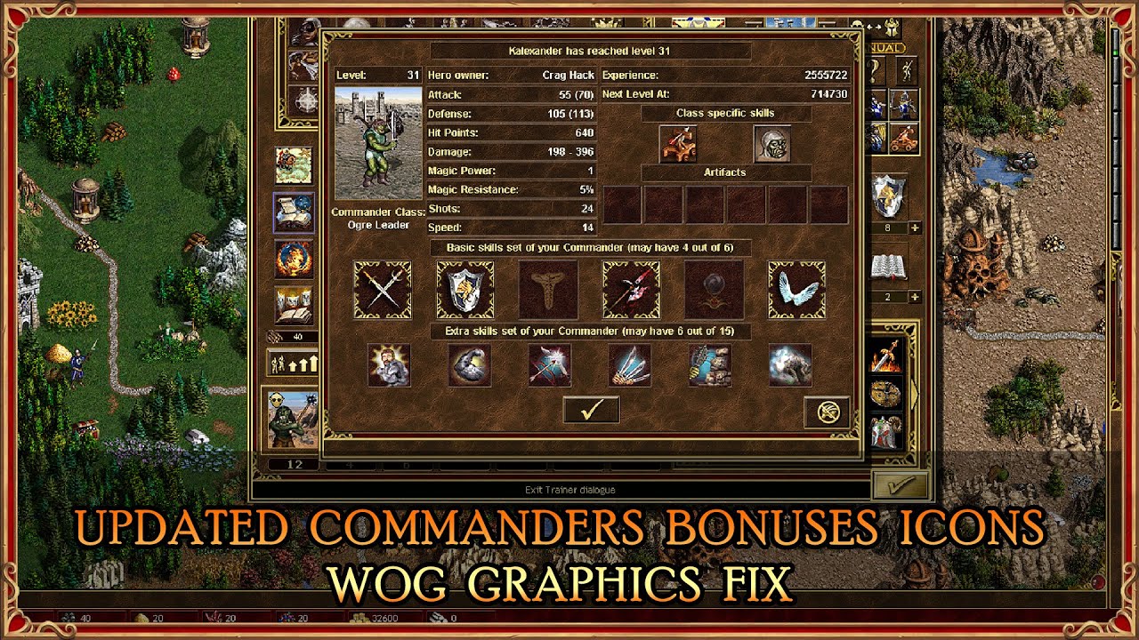 WoG Graphic Fix v2.22.2 - Updated commanders bonuses icons - YouTube