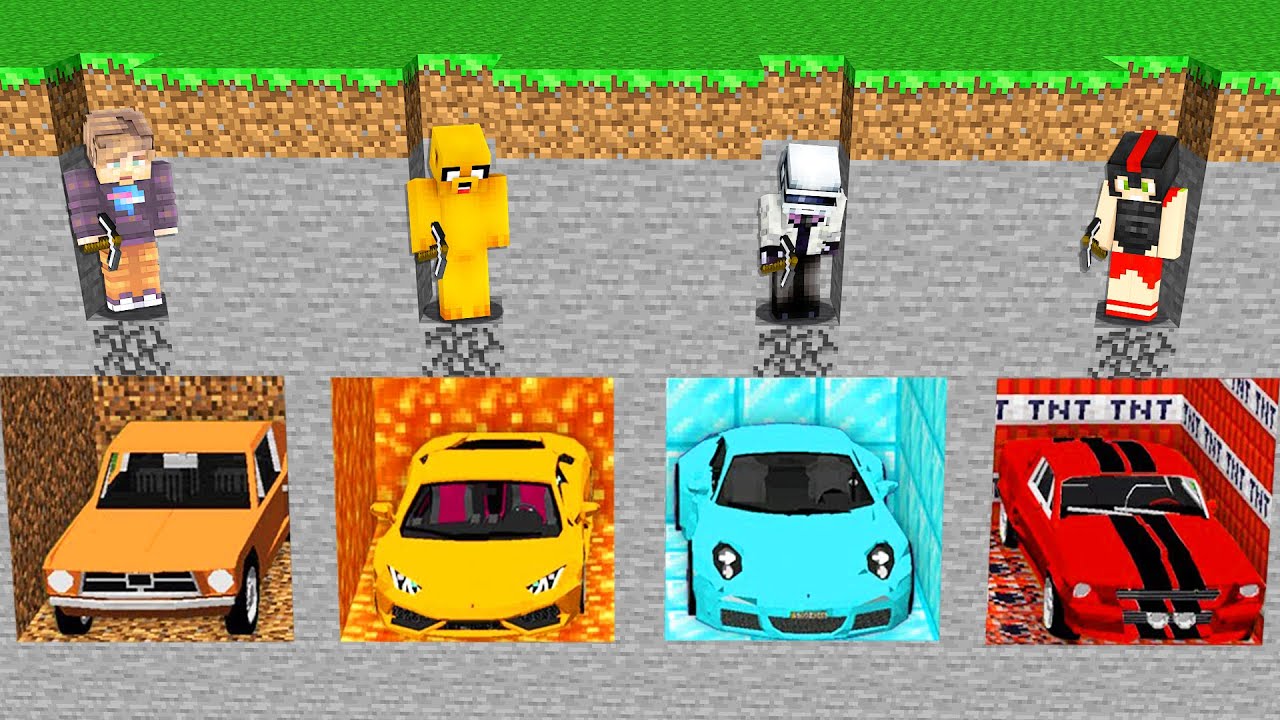 ¡Encontramos LOS CARROS de los YOUTUBERS! 😱 MINECRAFT - YouTube