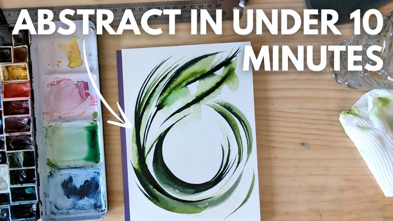 How to Paint an Abstract Painting in under 10 minutes - YouTube