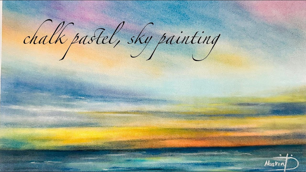 Watch this simple trick to create a beach sunset with chalk pastels ...