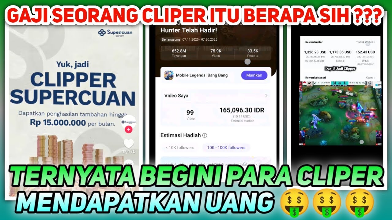Cara Clipper Mendapatkan Uang ! - YouTube