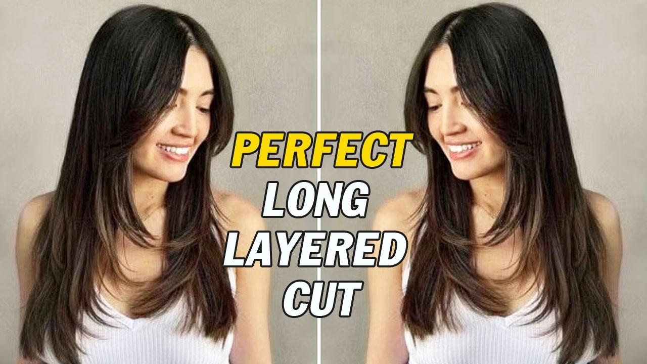 How to cut The Long Layers | Professional Long Layered Haircut Tutorial ...