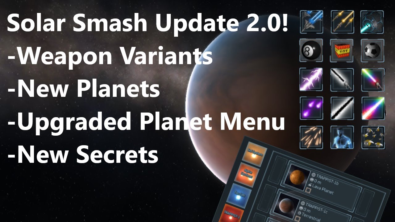 [WEAPON VARIANTS] Solar Smash Update 2.0! - YouTube