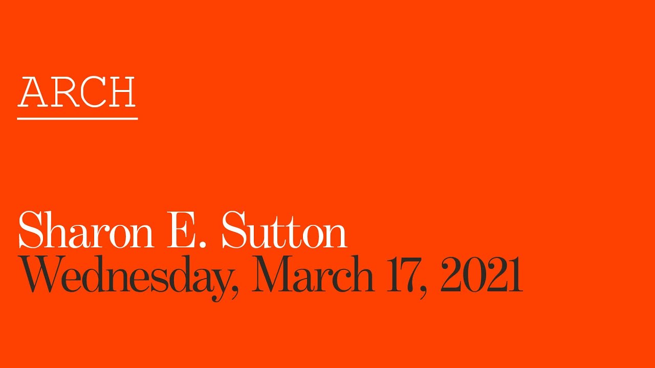 The Weitzman School of Design Presents: Sharon E. Sutton - YouTube
