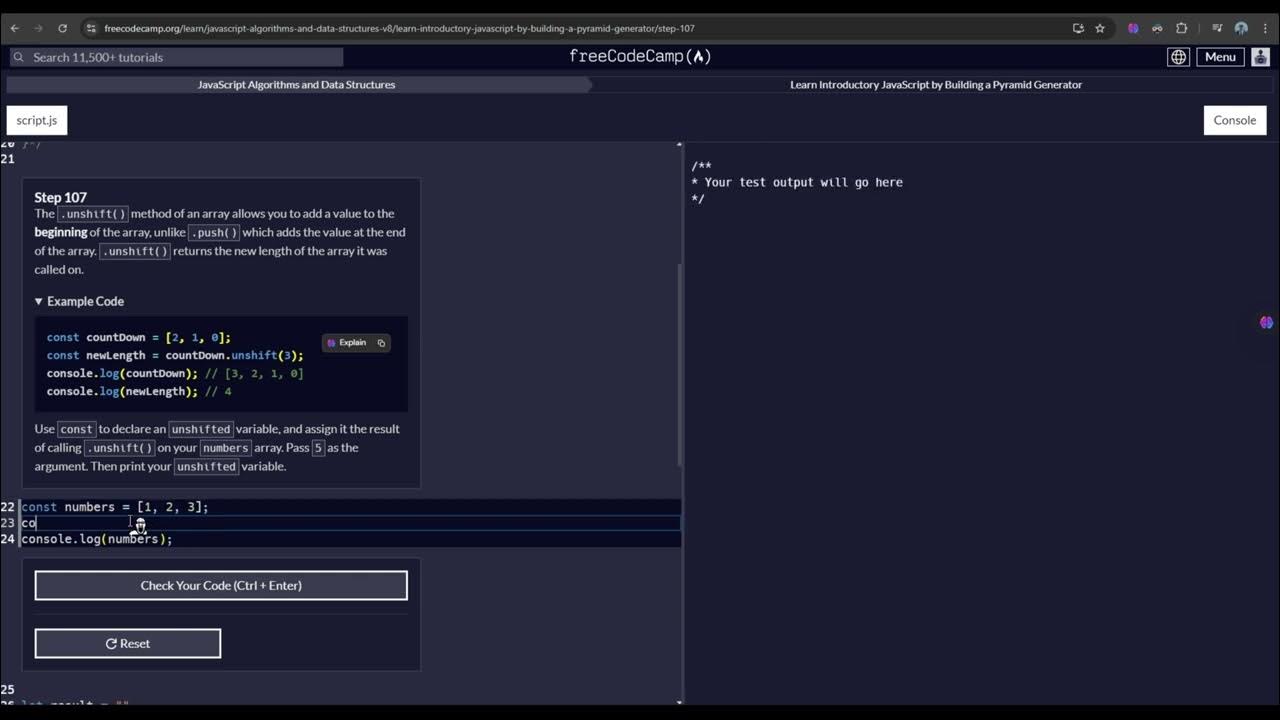 Building a Pyramid Generator Javascript 107 - YouTube