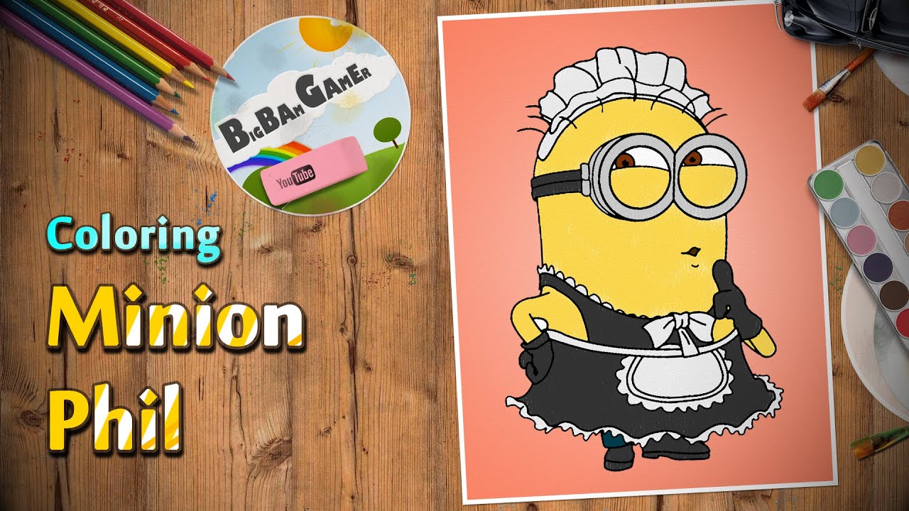 Minion Phil Coloring Drawing - Despicable Me Painting Coloring Pages ...
