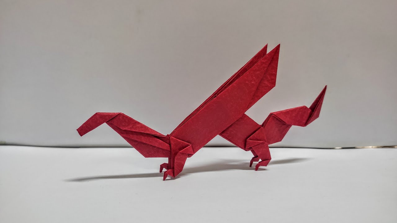 How To Make A Paper Origami Mechanical Dragon Step By Step - YouTube