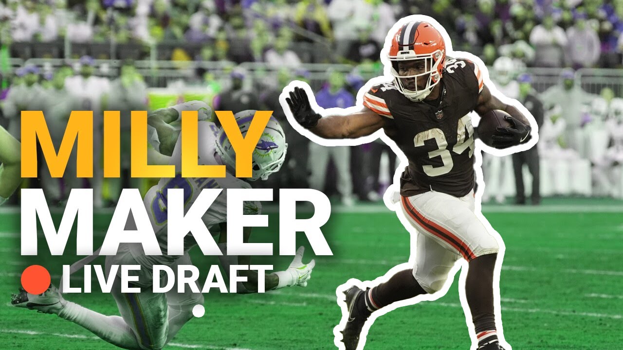 Fantasy Football Best Ball Draft Live | DraftKings Milly Maker - YouTube