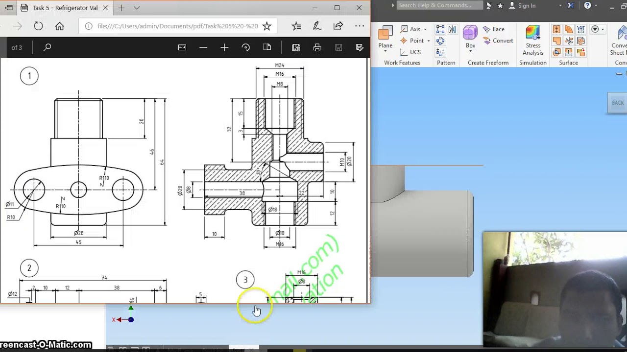 Membuat REFRIGERATOR VALVE. part 1A bagian 2. Menggunakan inventor ...