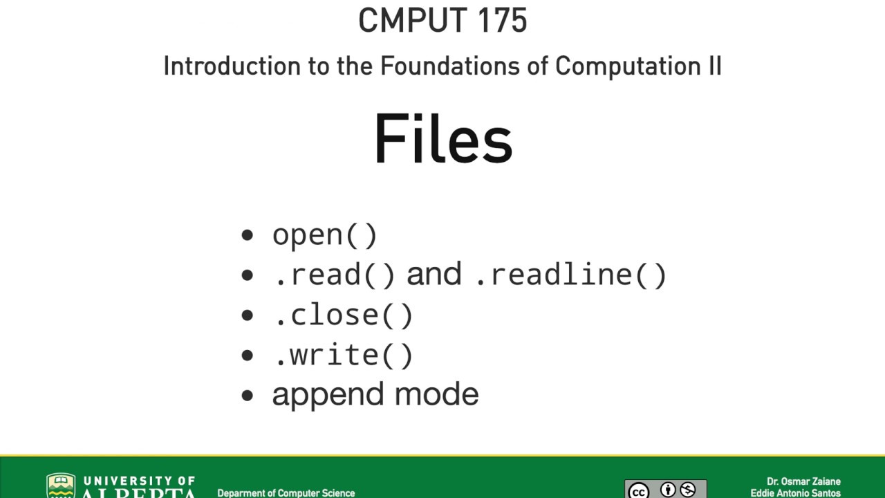 08 Files—CMPUT 175 - YouTube