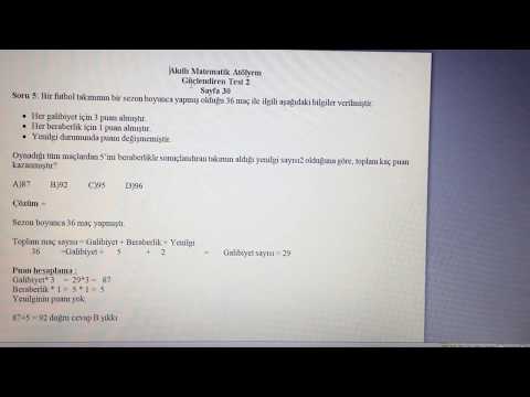 6.sınıf Akıllı Matematik Atölyem Güçlendiren Test 2 - Sayfa 30