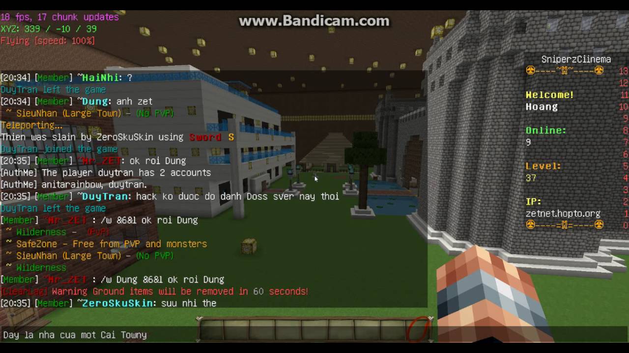 Những công trinhg mới được xây dựng của sever Minecraft zetnet.hopto ...