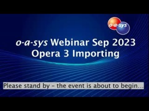 Opera 3 Importing - September 2023 - YouTube
