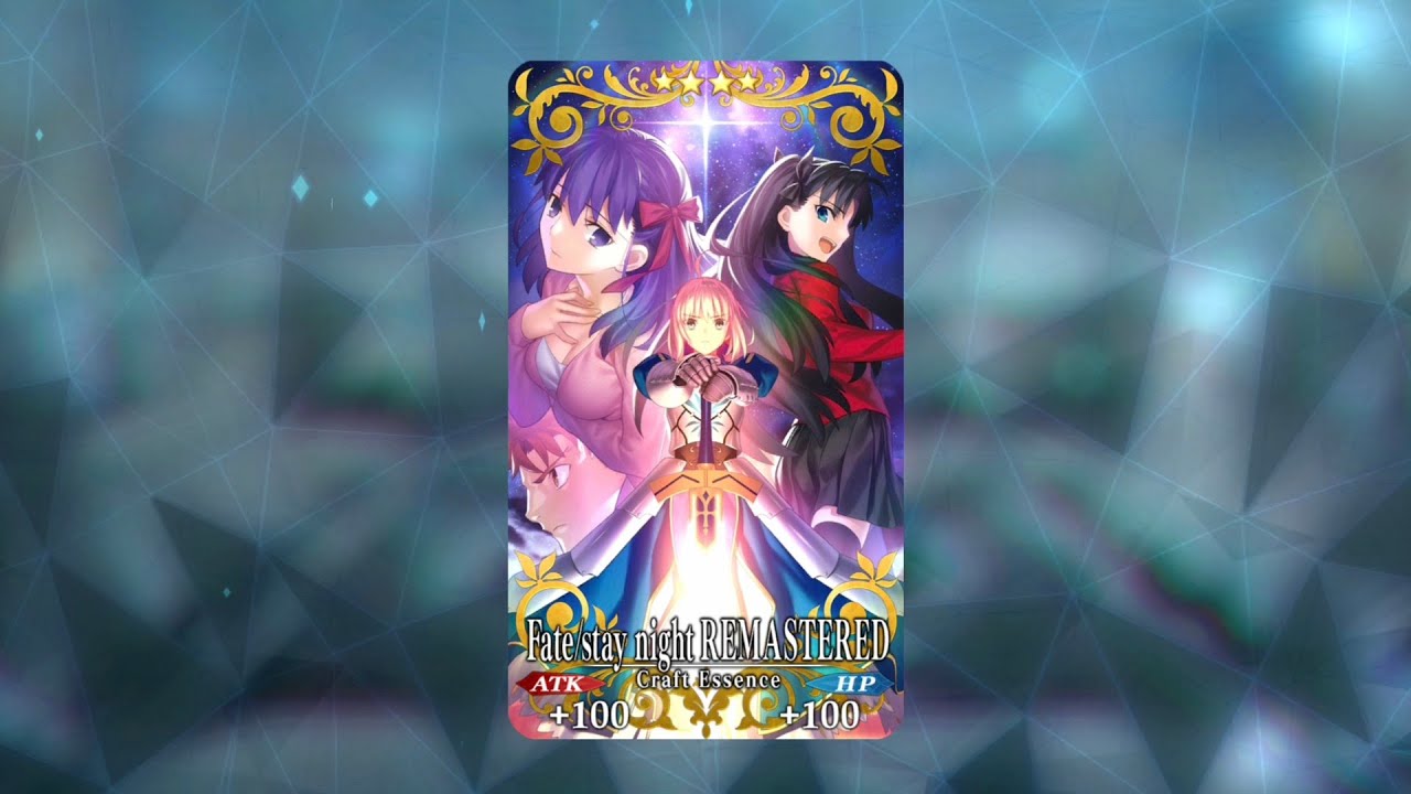 "Fate stay night REMASTERED" Release Celebration PV and Craft Essence ...