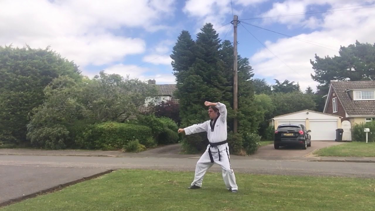 Taekwondo Pattern No. 8 - Hwa Rang - YouTube