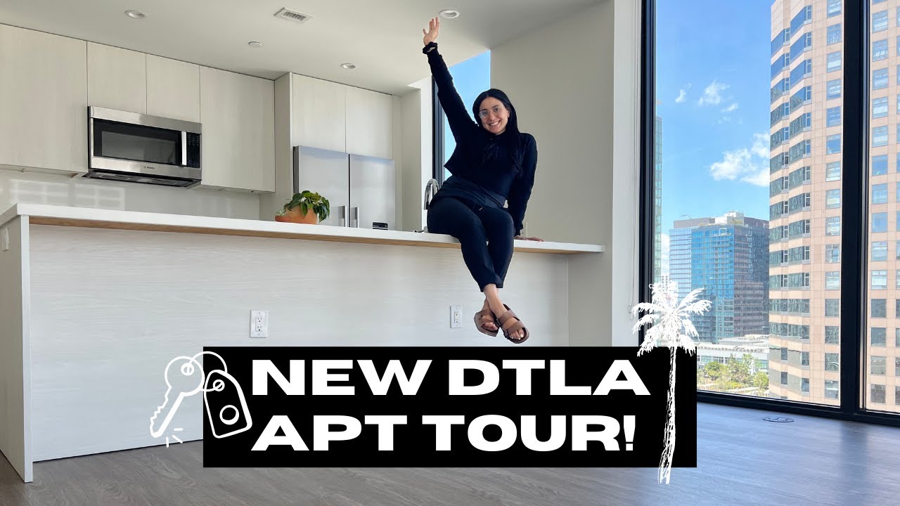 We moved across the street! | Our new DTLA high rise - YouTube