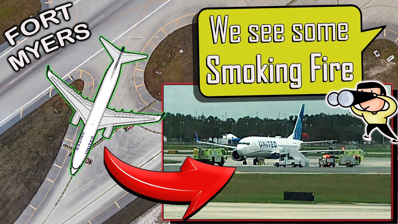 United B737 MAX | BURST TIRES AFTER LANDING | Disabled on the runway ...