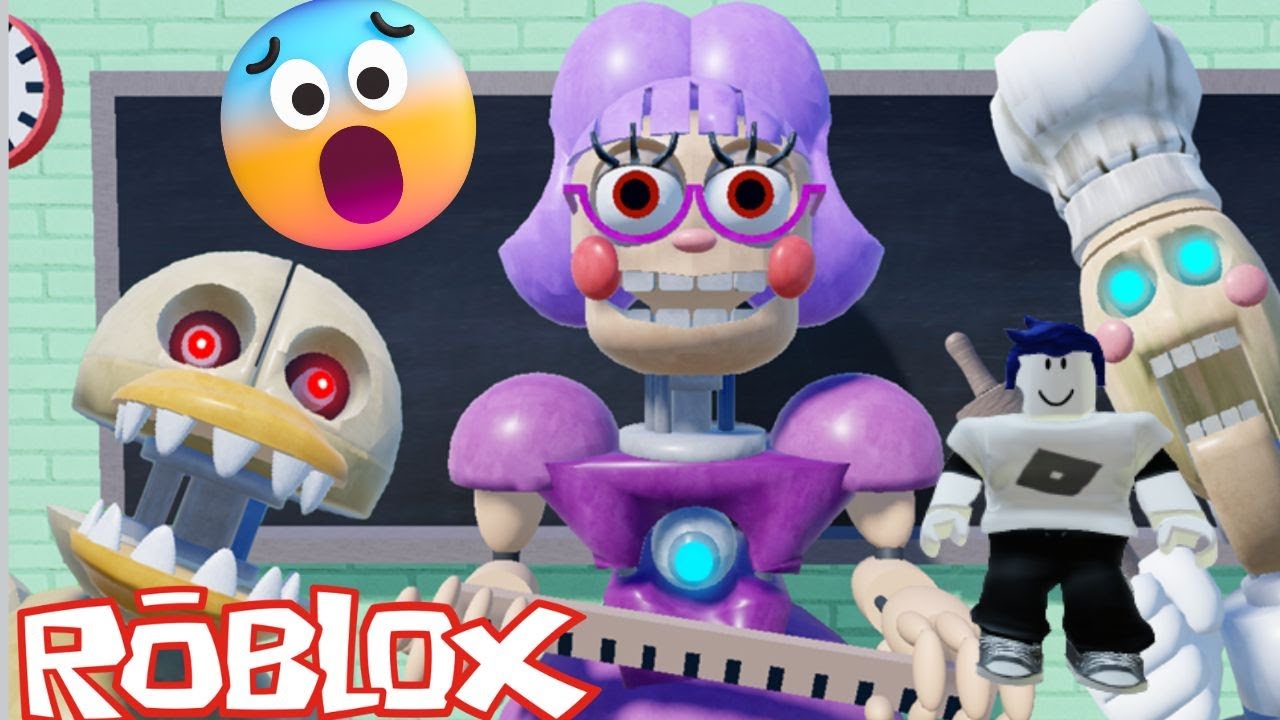 FUGIMOS DA PROFESSORA ANIMATRONIC NO ROBLOX- GAMEPLAY - ESCAPE MISS ANI ...