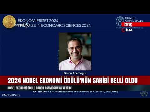 Nobel Ekonomi Ödülü Daron Acemoğlu'na Verildi