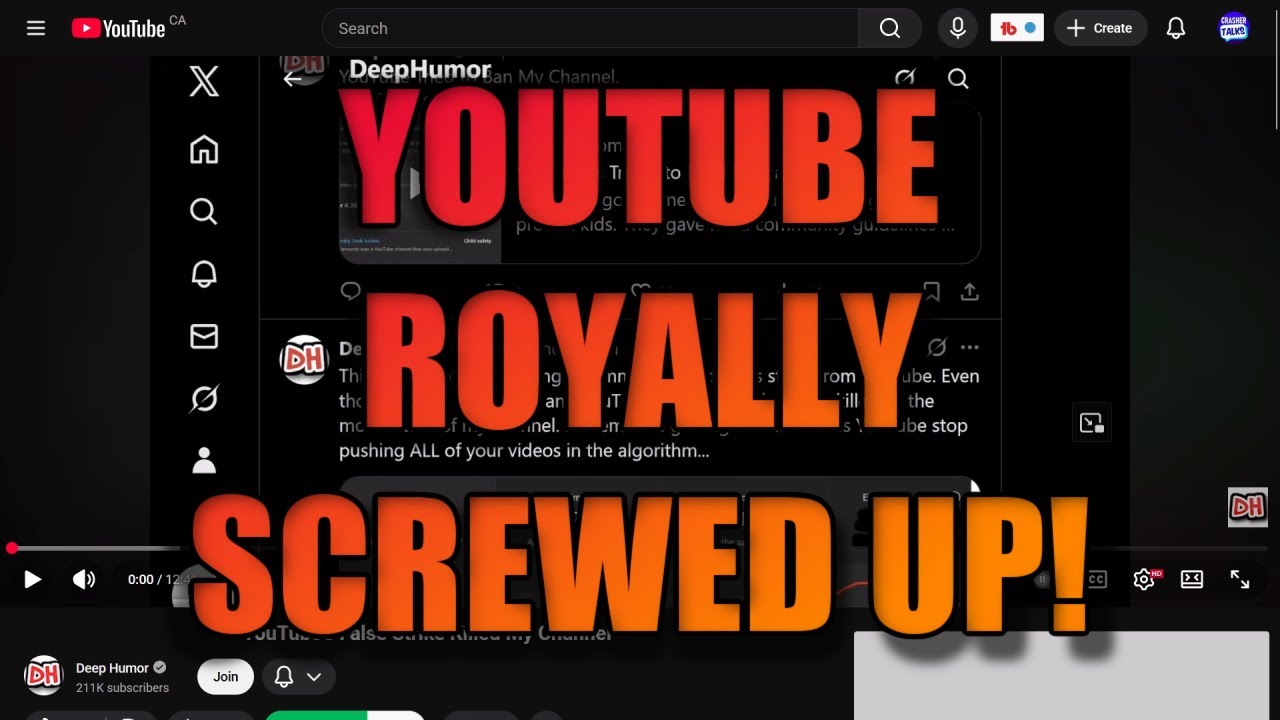 Deep Humor ATTACKED By YouTube For Calling Out Channels With ...