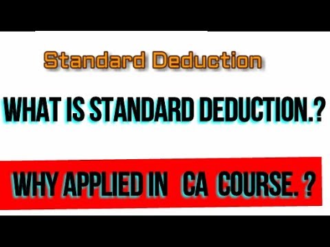 What is Standard deduction in CA | Why Standard Deduction Applied8 ...