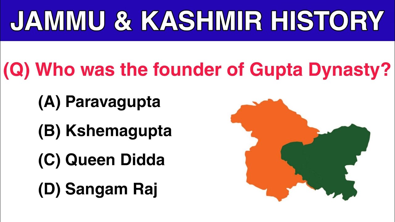 History of Jammu and Kashmir Mcqs | Jammu and Kashmir history MCQs of J ...