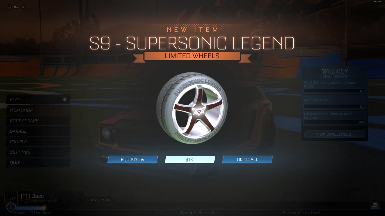 EVERY Season 9 Reward for Rocket League - EVERY TITLE (SSL and GC ...