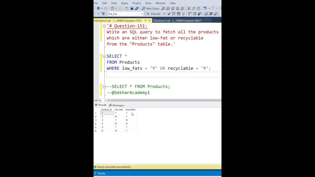 SQL Interview Question 151 || #sql #mysql #oracle #interview #shorts #reels #coding ...