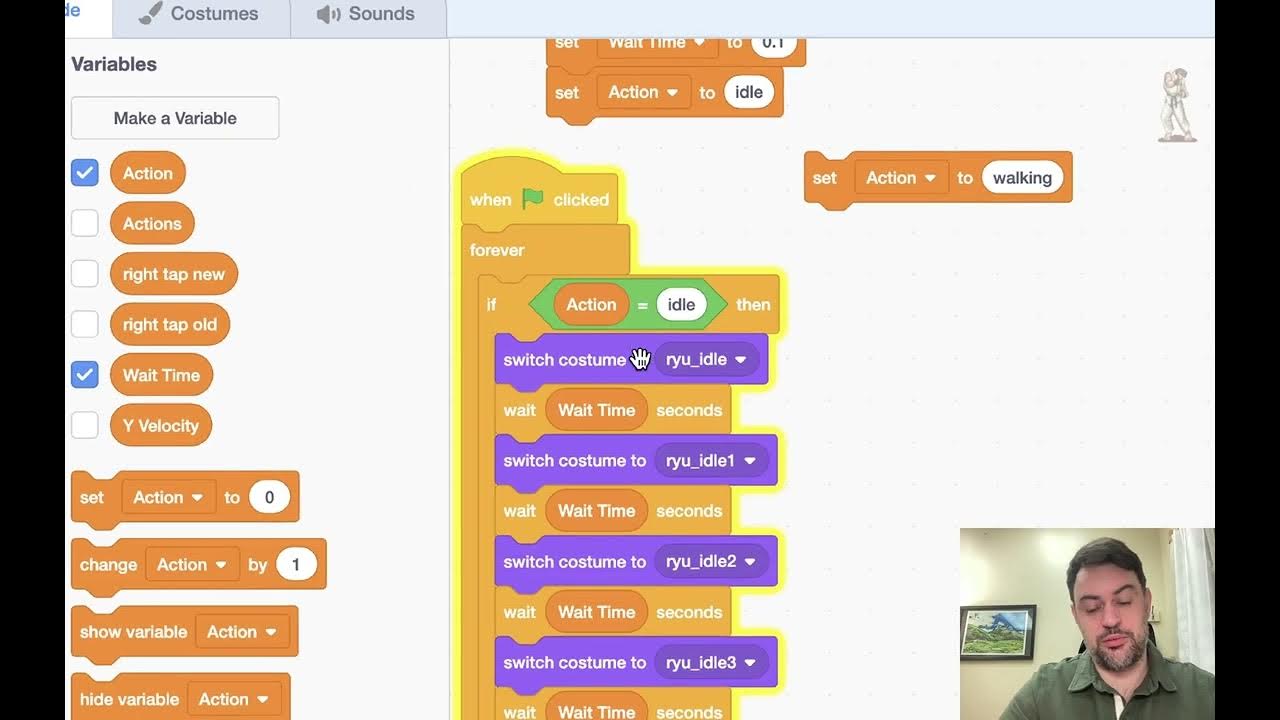 Animating a Sprite Sheet in Scratch Part 1 - Idle Animation - YouTube