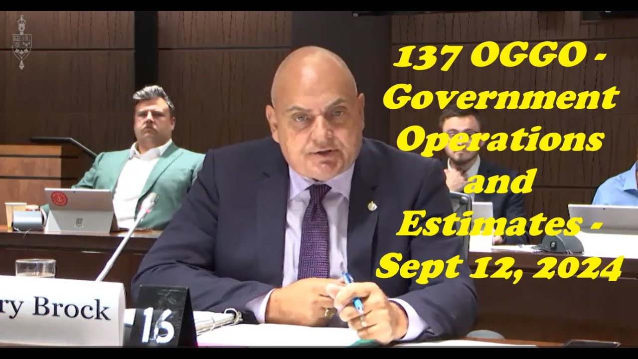 137 OGGO - Government Operations and Estimates - Sept 12, 2024 - YouTube