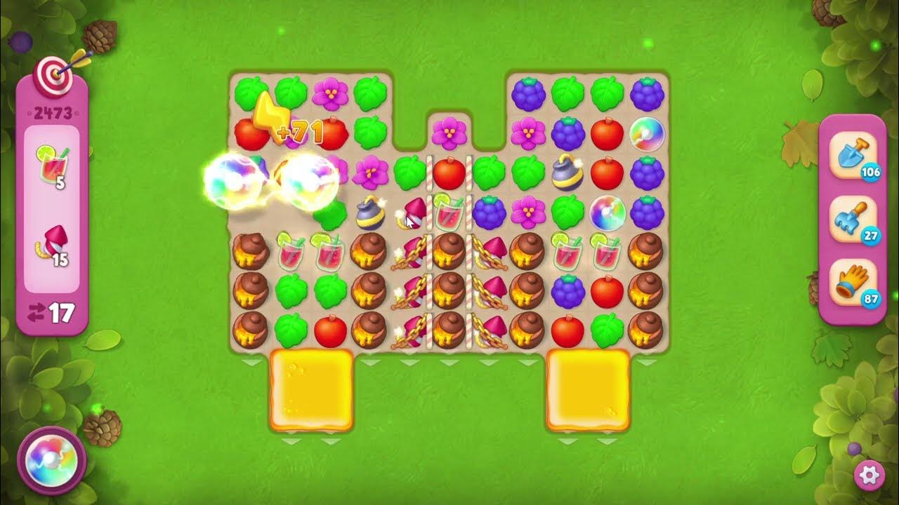 🎯 Gardenscapes 2473 Challenge Level - 22 moves + 💥💥🧨💣 - YouTube