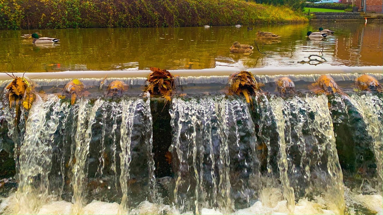Soothing water sounds from a weir - One Hour - YouTube