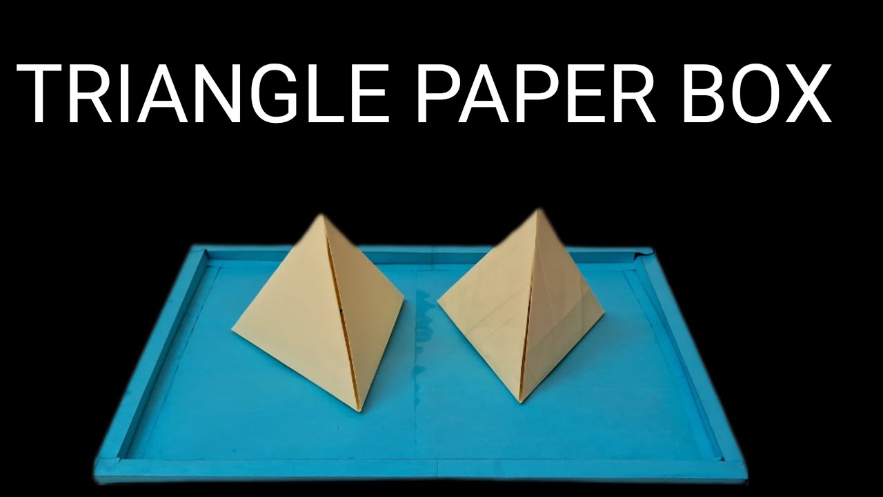 How to make a paper triangle box ! Origami Paper box ! Paper se ...