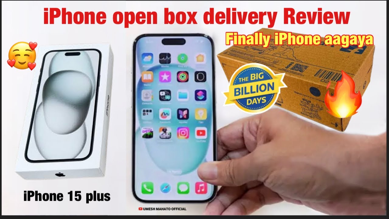 iPhone Open Box Delivery Process | iPhone 15 Plus Unboxing | Flipkart ...