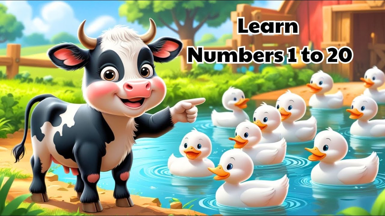 "Learn Numbers 1 to 20 with Mơ the Cow – Fun and Educational Cartoon ...