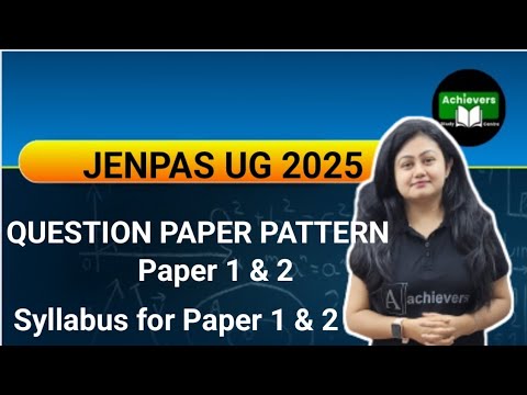 JENPAS UG 2025 NEW EXAM PATTERN|BSc NURSING|PARAMEDICAL|BHA SYLLABUS ...