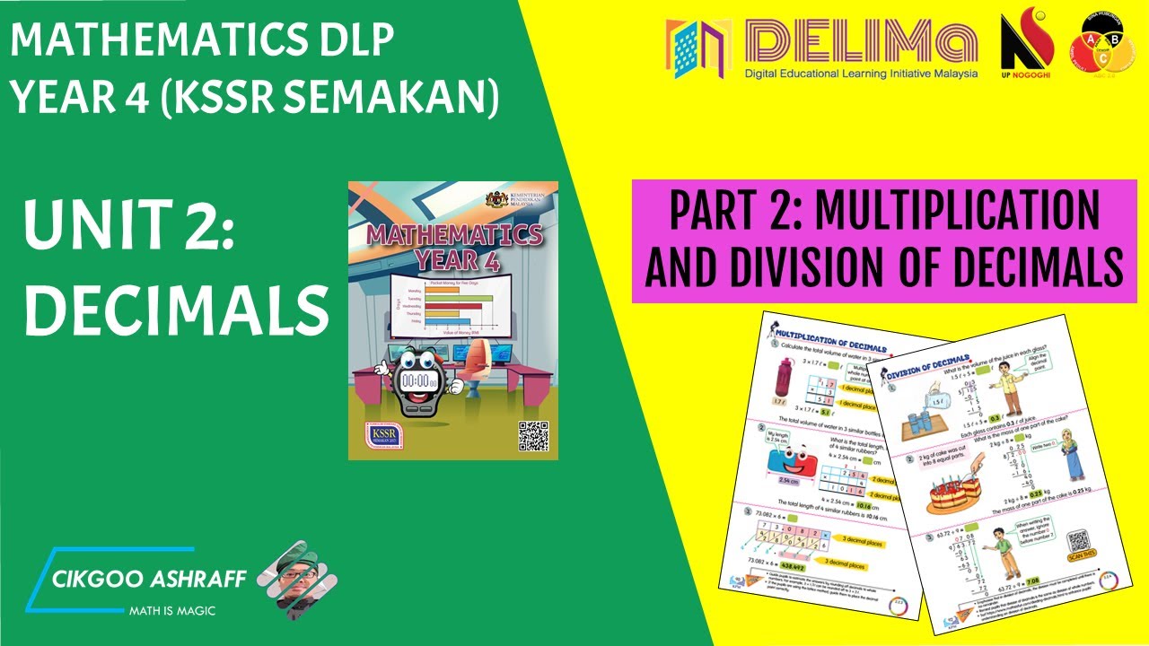 MATHEMATICS DLP || YEAR 4 || UNIT 2 || DECIMALS || PART 2 - YouTube