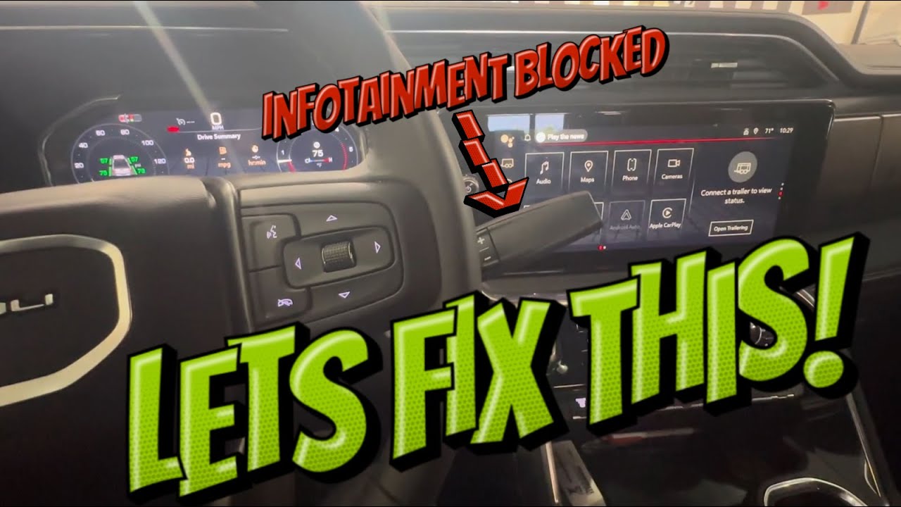 GMC Sierra Chevrolet Silverado shifter arm blocking infotainment ...