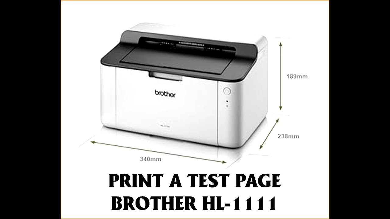 Print A Test Page - Brother HL-1111 - YouTube